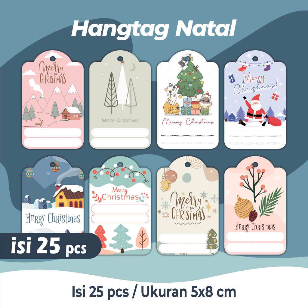 Jual HANGTAG NATAL - KARTU NATAL - CHIRSTMAS card tag - tag christmas ...