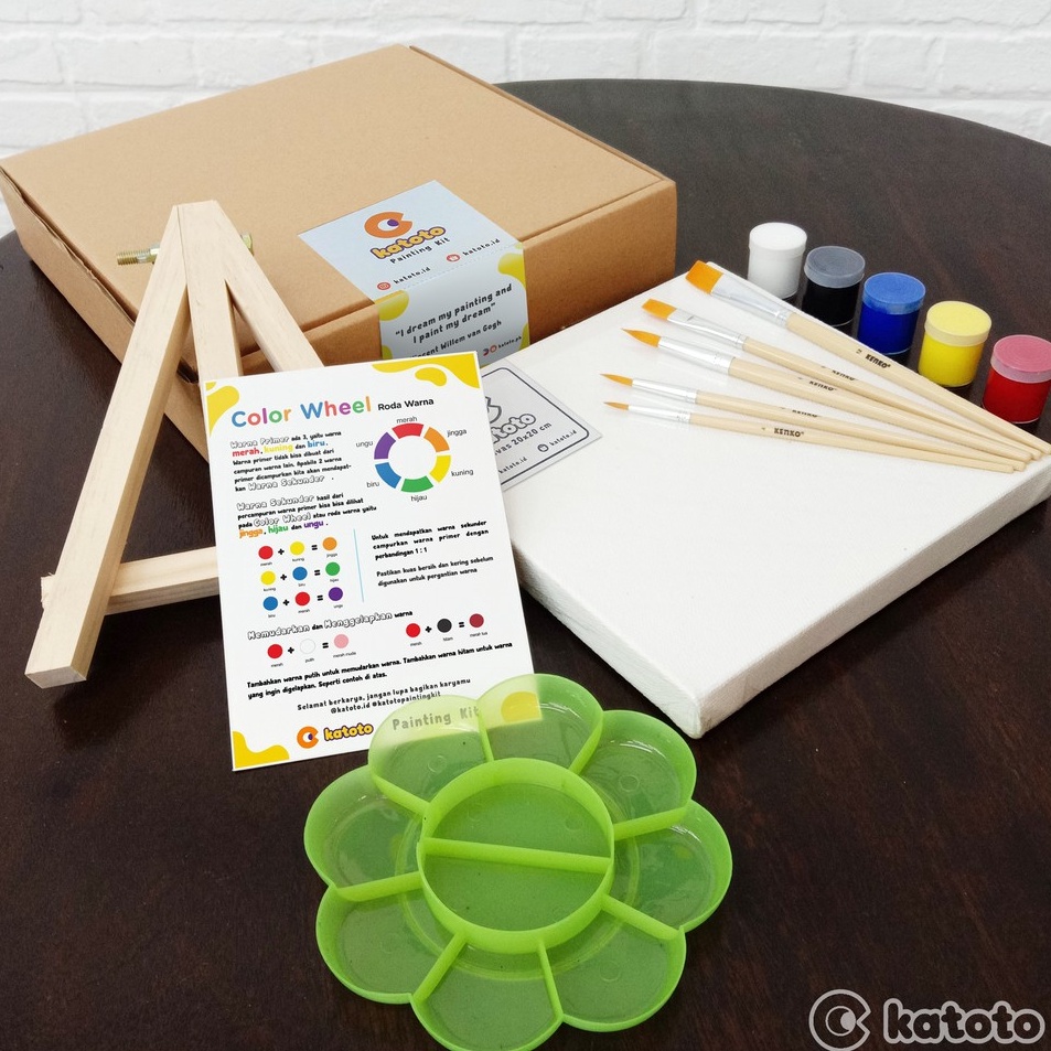 Jual Serba Ada ACRYLIC CANVAS PAINTING KIT PERLENGKAPAN PAKET MELUKIS ...