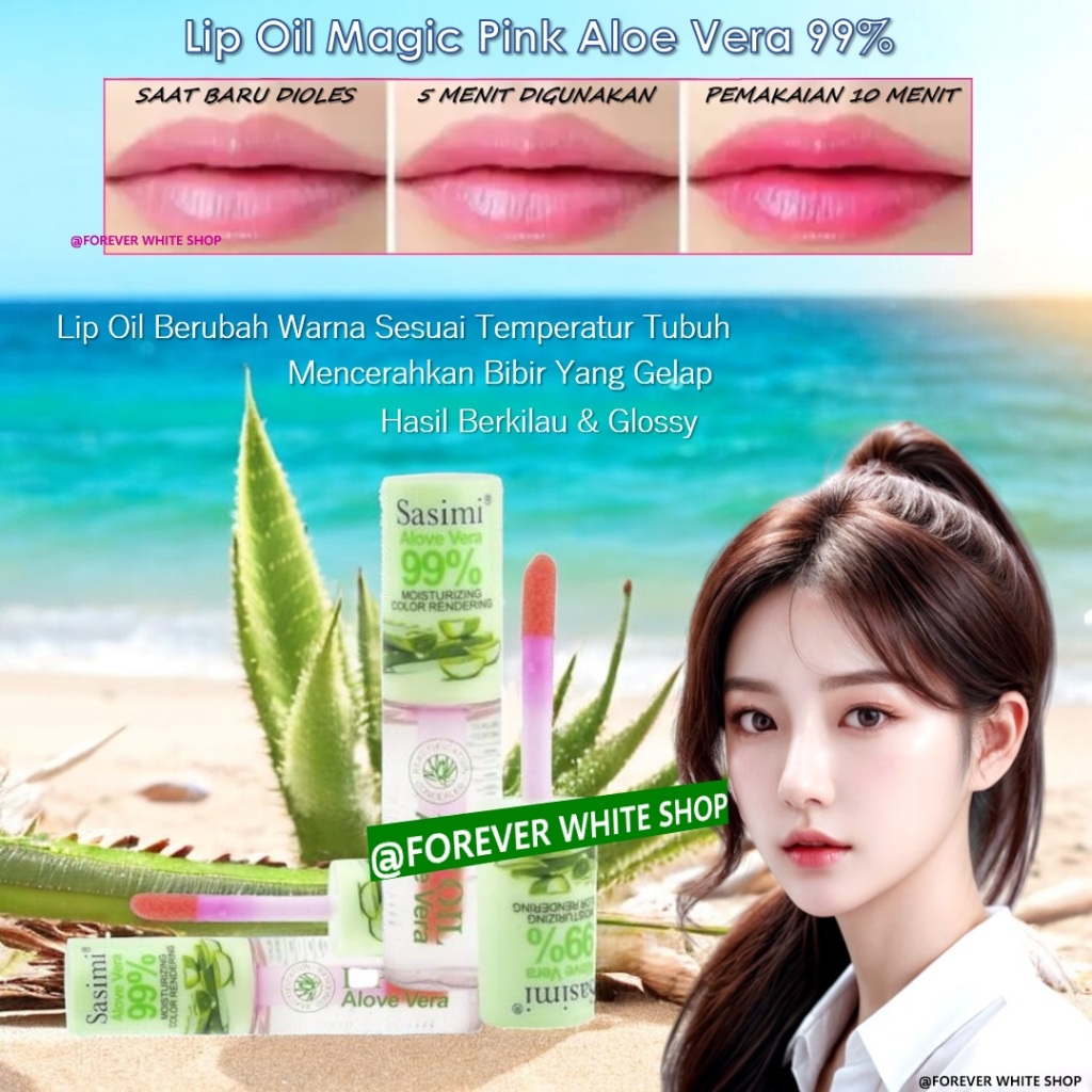 Jual Termurah !!! Lipbalm Pemerah Bibir Aloe Vera Lip Oil Sasimi Aloe ...