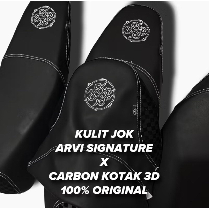 Jual Kulit Jok Motor Kombinasi Arvi Signature X Carbon 3D Kotak Kotak ...