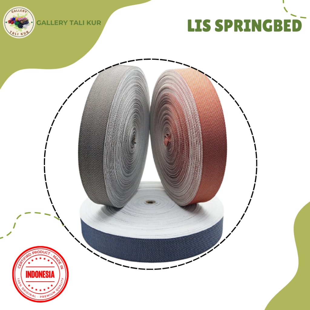 Jual Tali Lis Kasur Springbed 4 cm x 100 Meter | Tali Webbing Pinggiran ...