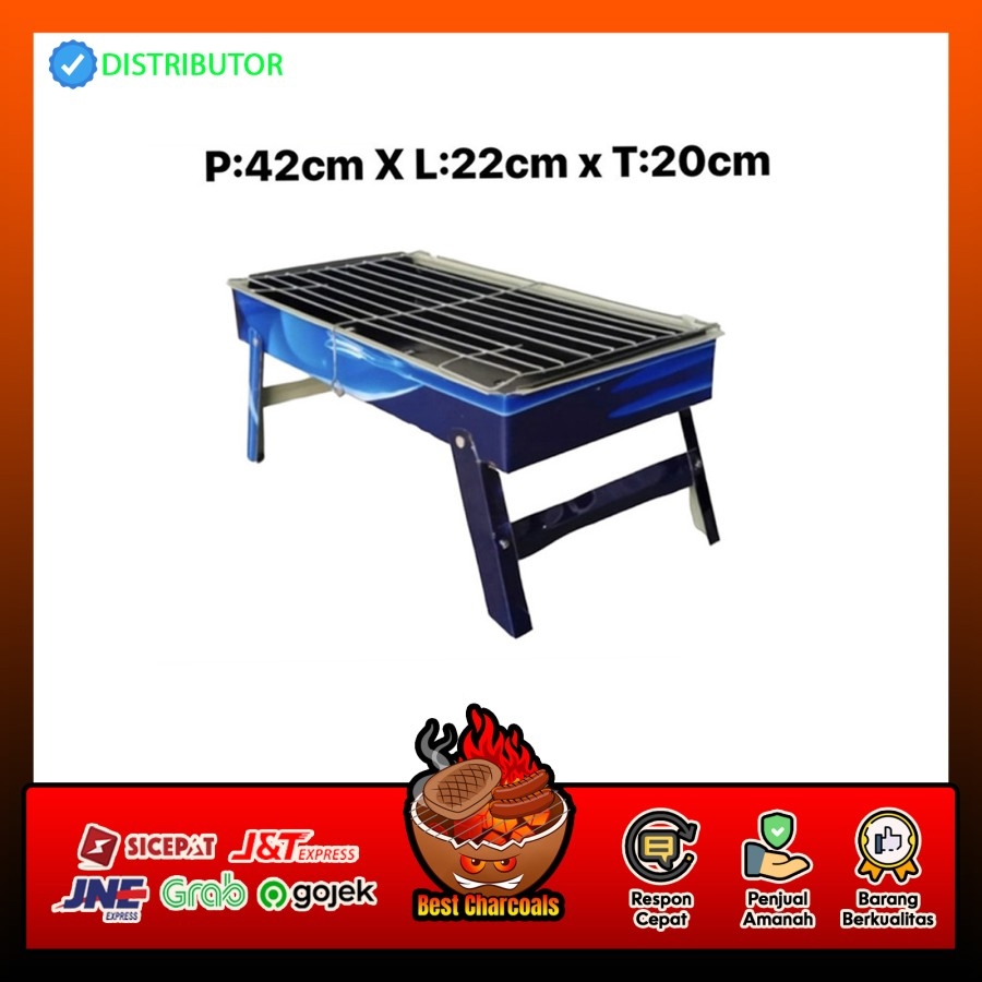 Jual Panggangan BBQ Portable Grill Alat Panggang Barbeque Daging sate ...