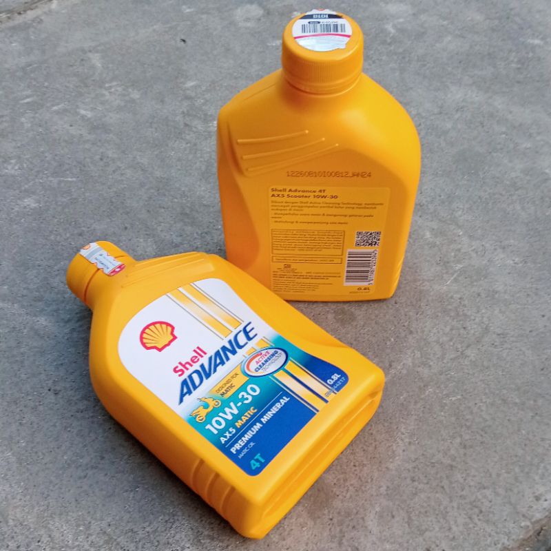 Jual OLI OIL MESIN 4T SHELL ADVANCE AX5 MATIC SCOOTER ( KUNING ) SAE ...