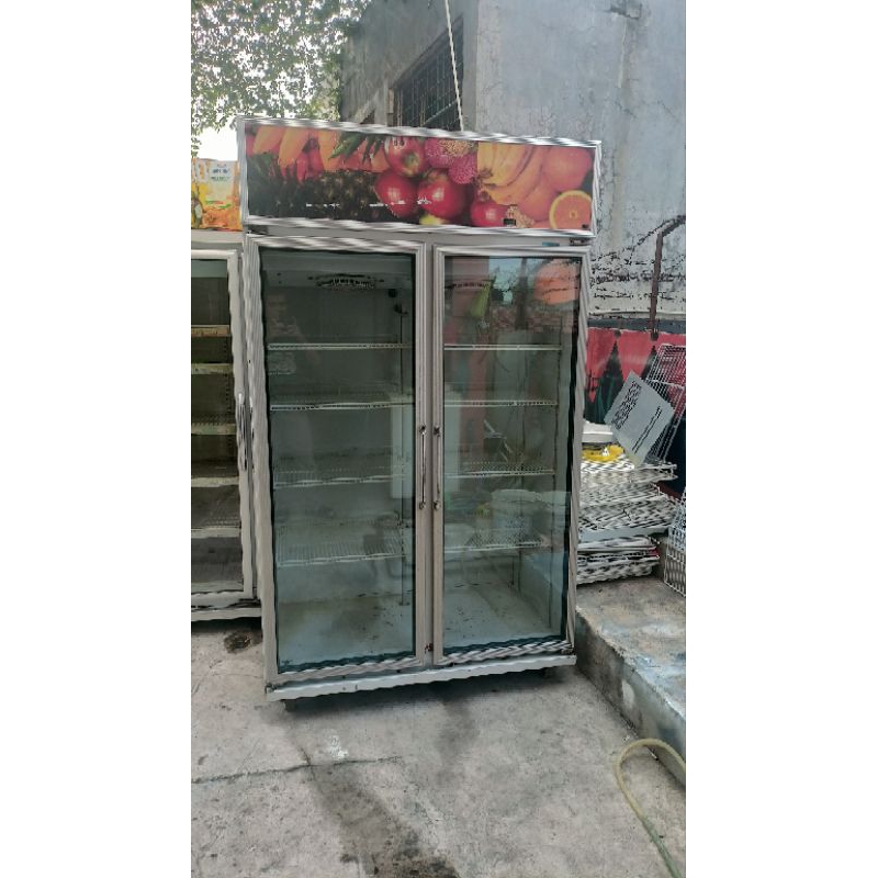 Jual SECOND/BEKAS MERK SANDENT SHOWCASE 2 PINTU | Shopee Indonesia