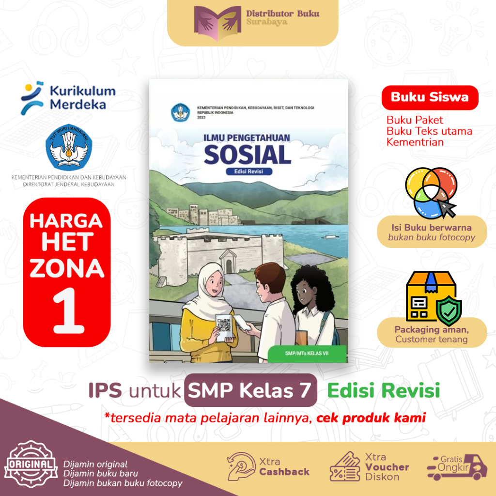 Jual Buku IPS Edisi Revisi Kelas 7 SMP - Buku Paket Siswa - Kurikulum Merdeka | Shopee Indonesia