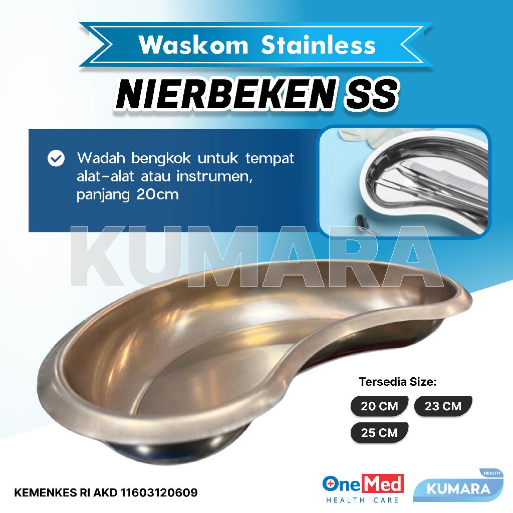 Jual ONEMED - Nierbeken Bengkok Stainless Steel | Shopee Indonesia