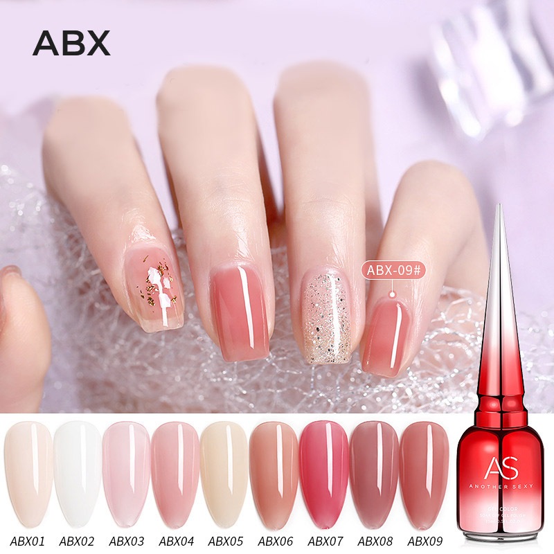 Jual AS RED - ABX - Kutek Kuku UV LED Nude Jelly Warna - Gel Nail ...