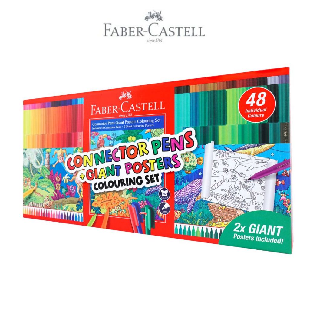 Jual Faber-Castell Connector pen Spidol Warna set 48 Giant Poster ...