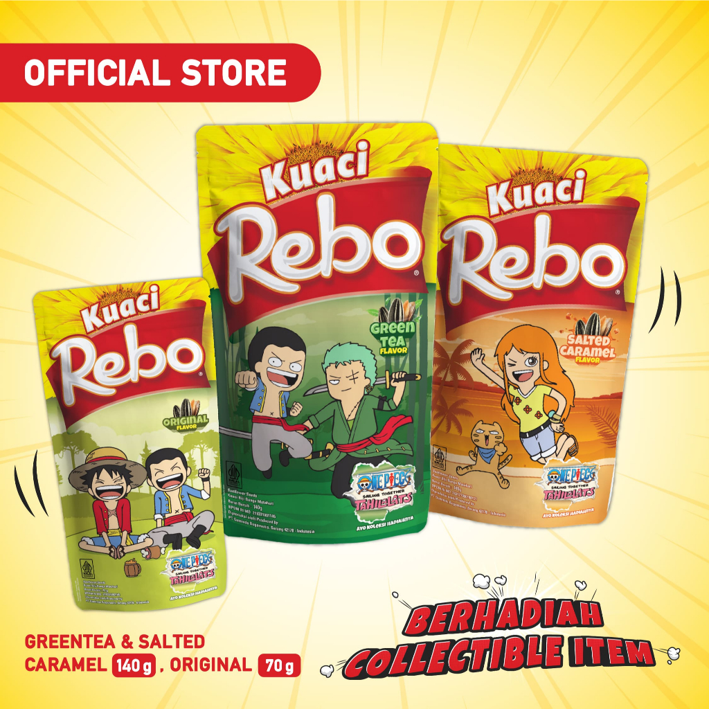 Jual Rebo Kuaci X One Piece Bundling 3 Pcs Rasa Green Tea Caramel