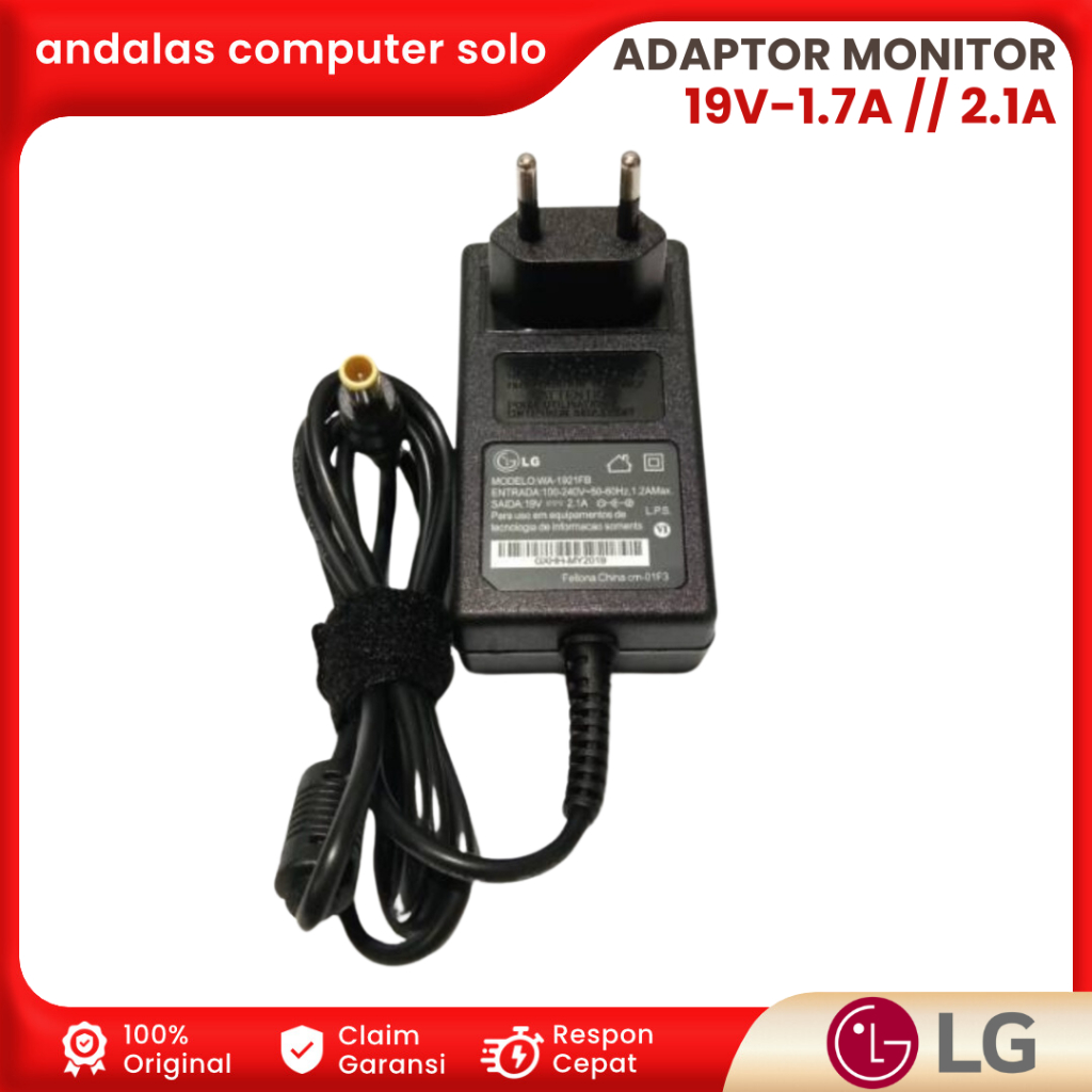 Jual ADAPTOR LED MONITOR LG 19V 1.7A // 2.1A ORIGINAL | Shopee Indonesia