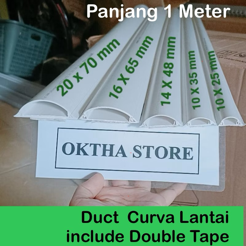 Jual [1M] NISO Kabel Duct Lantai OVAL CURVA 1 Meter/ Pelindung Tutup ...