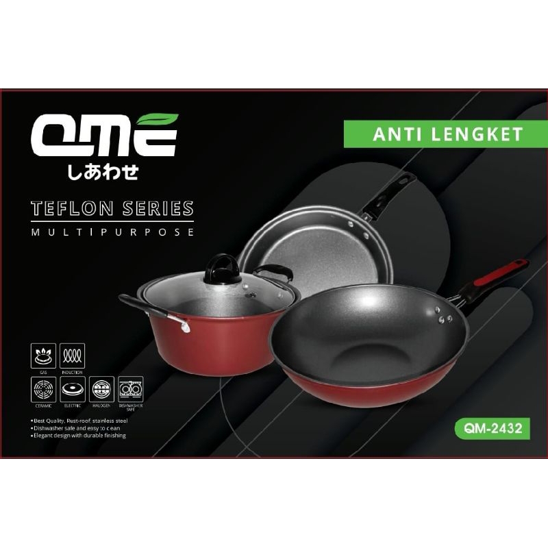 Jual PANCI 3 SET QME PANCI SET TEFLON PANCI 3IN1 PANCI MASAK | Shopee Indonesia