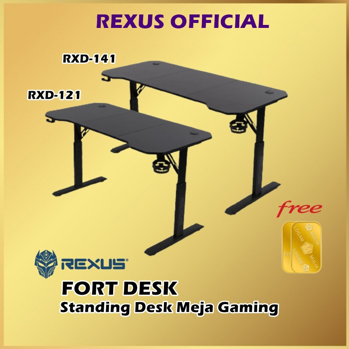 Jual Rexus Fort Desk RXD-141 RXD-121 Standing Desk Meja Gaming RXD141 ...