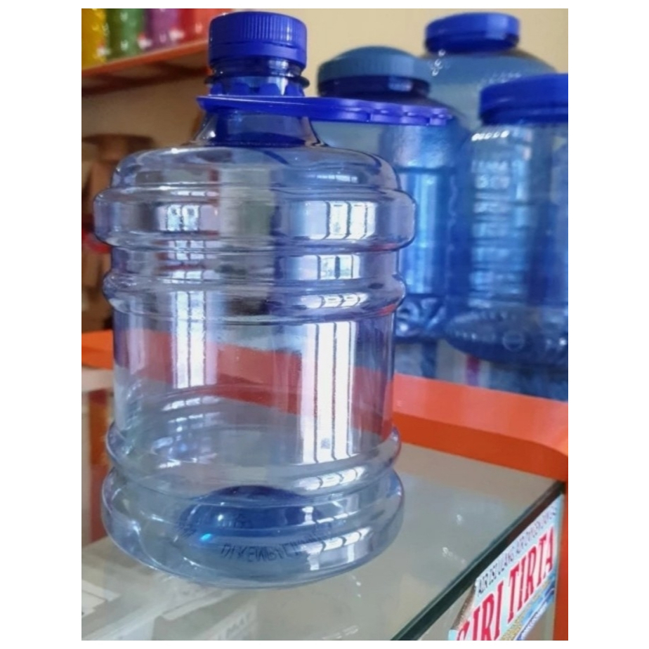 Jual GALON MINI 2 LITER 2000ML 2000 ML 2LITER BIRU HANDLE PET FOODGRADE ...