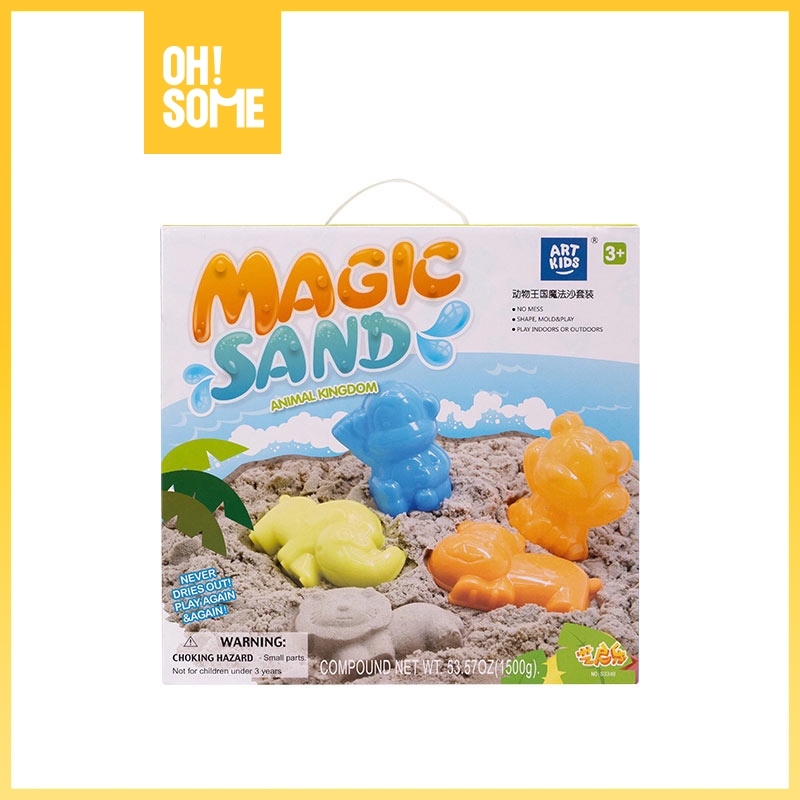 Jual OHSOME -Art kids magic sand - animal world theme set/Dinosaur ...