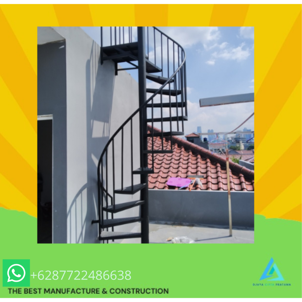 Jual Tangga putar besi pipa dengan traf injakan plat T.320 X L 120 cm ...
