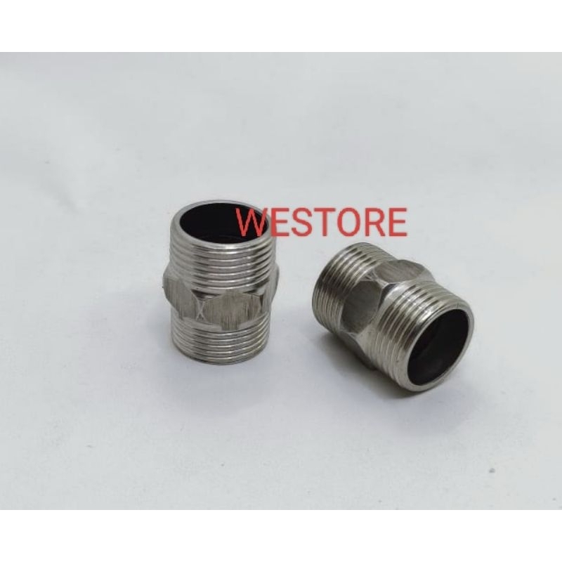 Jual DOUBLE NEPEL STAINLESS 3/4 X 3/4 | Shopee Indonesia