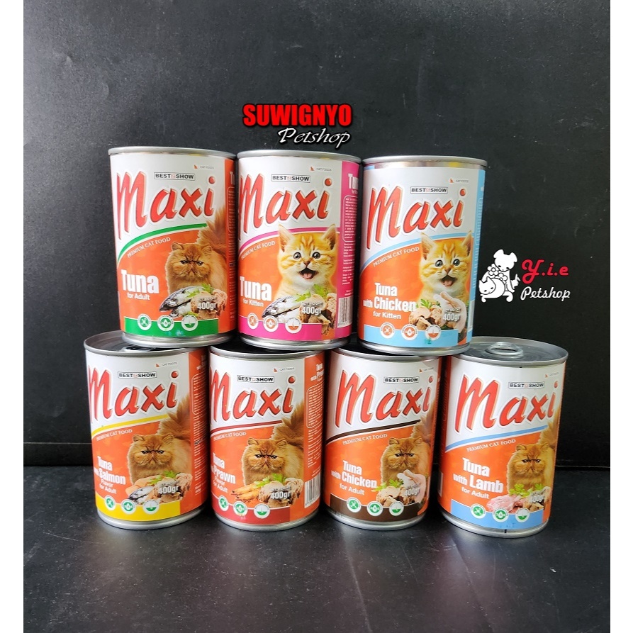 Jual MAXI CAT KALENG PAKAN BASAH KUCING 400 GR. | Shopee Indonesia