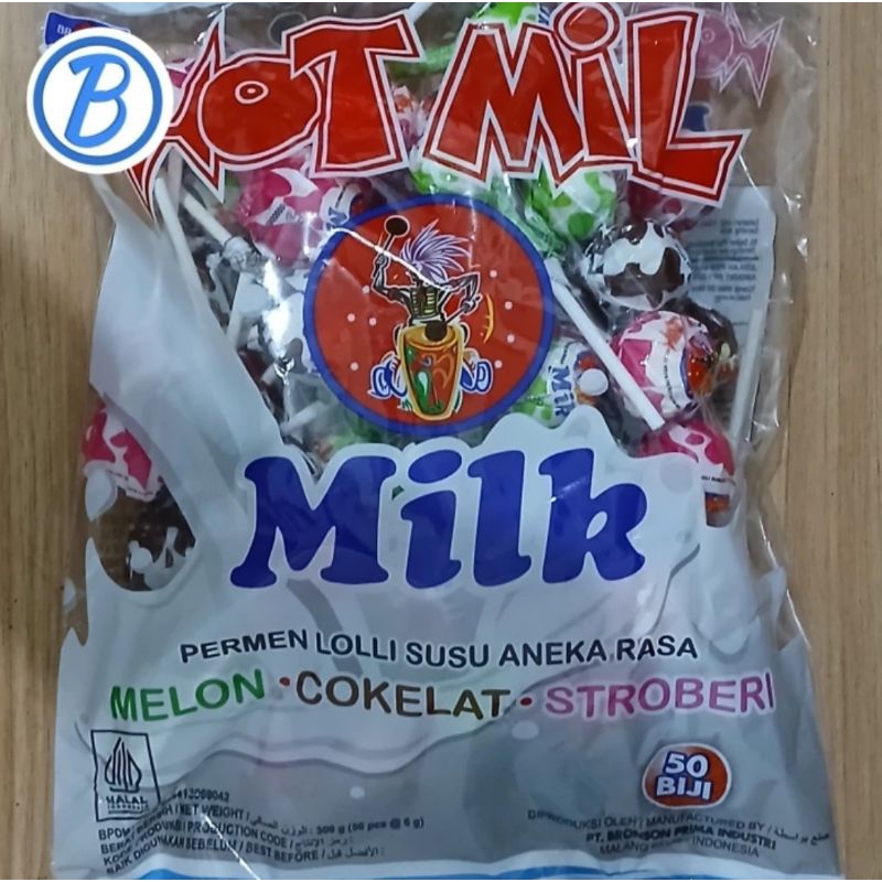 Jual PERMEN LOLIPOP HOTMIL MILK ISI 50 PCS | Shopee Indonesia
