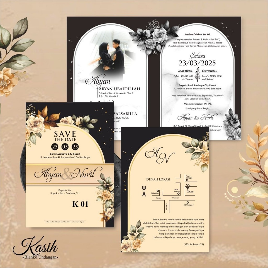 Jual CETAK UNDANGAN PERNIKAHAN SIMPEL ELEGAN AESTETIC RUSTIC KHITANAN ...