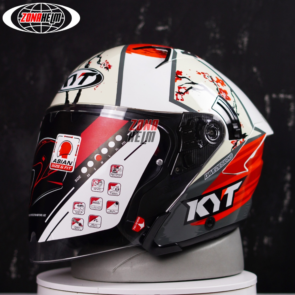 Jual HELM KYT NFJ XAVI SAKURA HALF FACE ORIGINAL DOT SNI | Shopee Indonesia