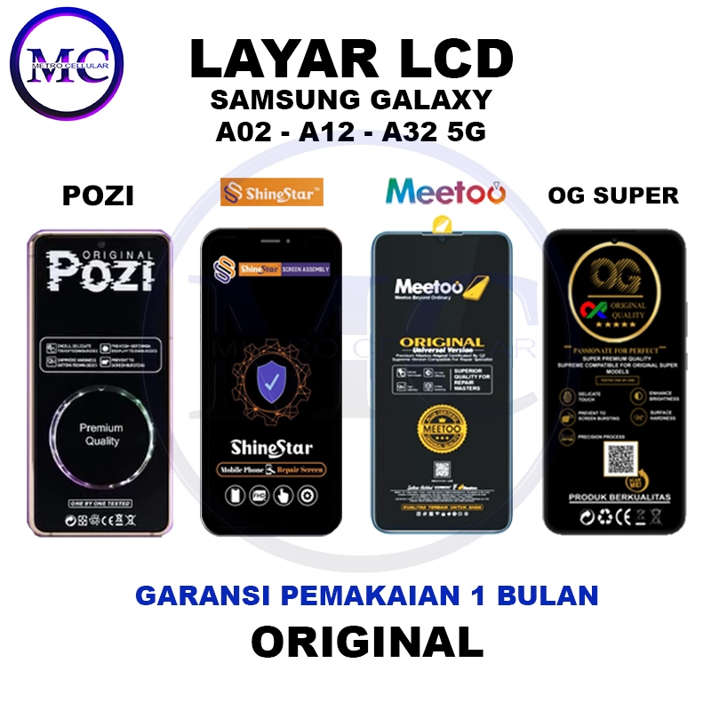 Jual LCD TOUCHSCREEN SAMSUNG GALAXY A02 - A12 - A32 5G - M12 / A022 ...