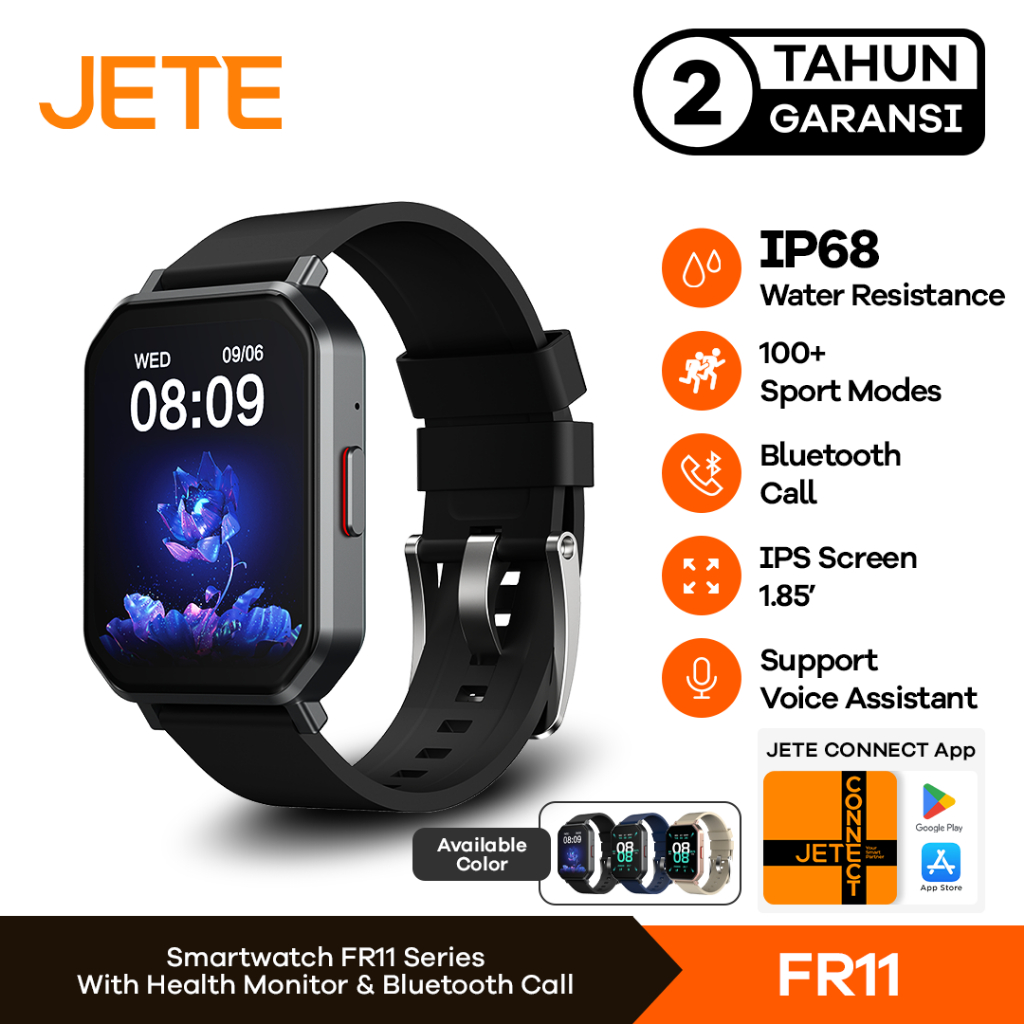 Jual Smartwatch JETE FR11 Sport Mode With SpO2 100 Watch Face - Garansi ...