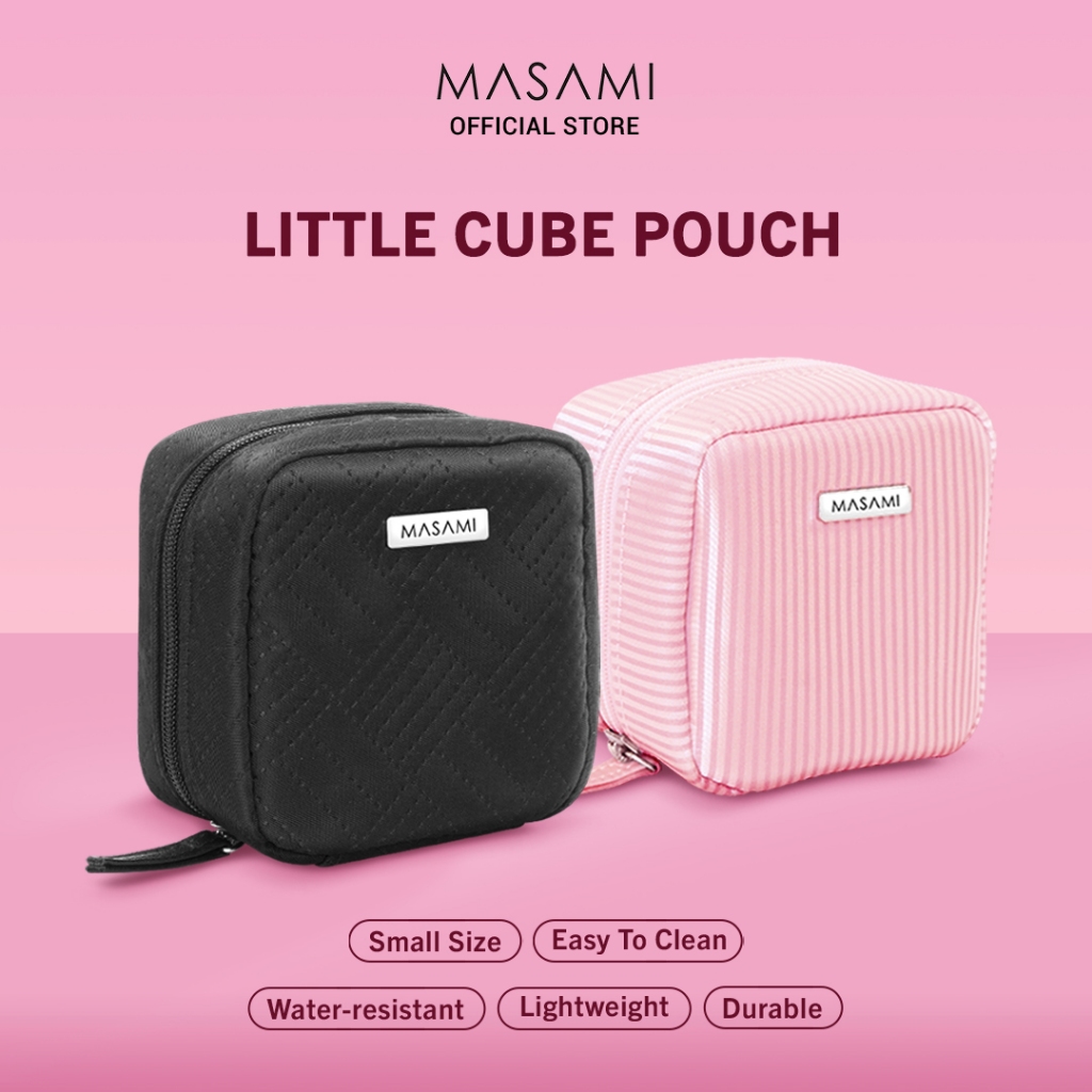 Jual Masami Little Cube Pouch In Carbon Strawberry Milk Beauty Pouch ...