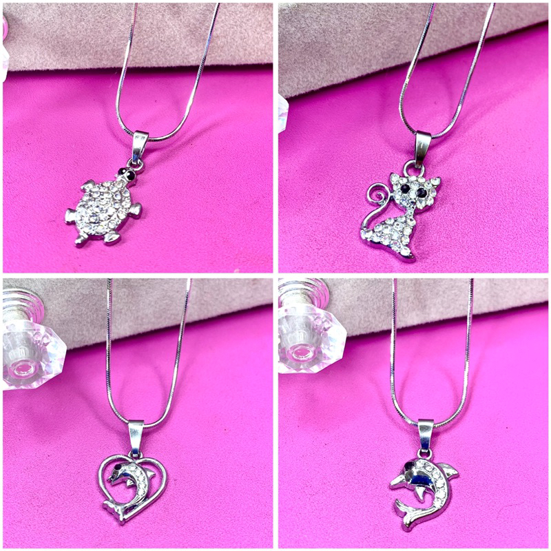Jual Kalung Titanium Animal Silver Series 100% Original Wanita Anti ...