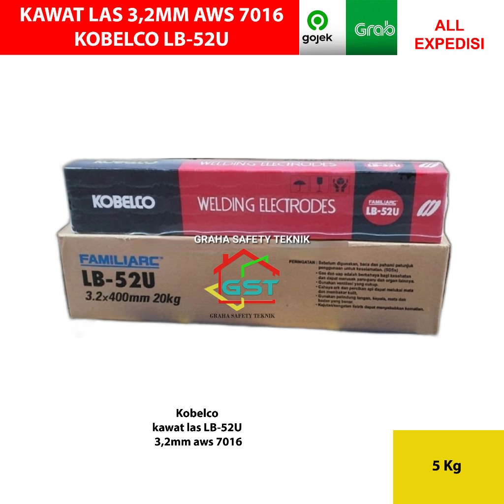 Jual KOBELCO kawat las 3,2mm LB-52U welding electrode aws 7016 per 5kg | Shopee Indonesia