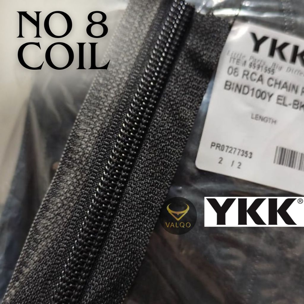 Jual YKK Resleting Coil No 8 Nomor 8 Gigi Zipper Nilon | Shopee Indonesia