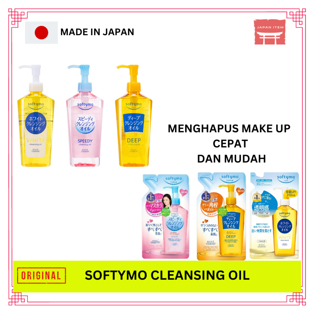 Jual Softymo Cleansing Oil kemasan Refill botol Original Japan | Shopee Indonesia