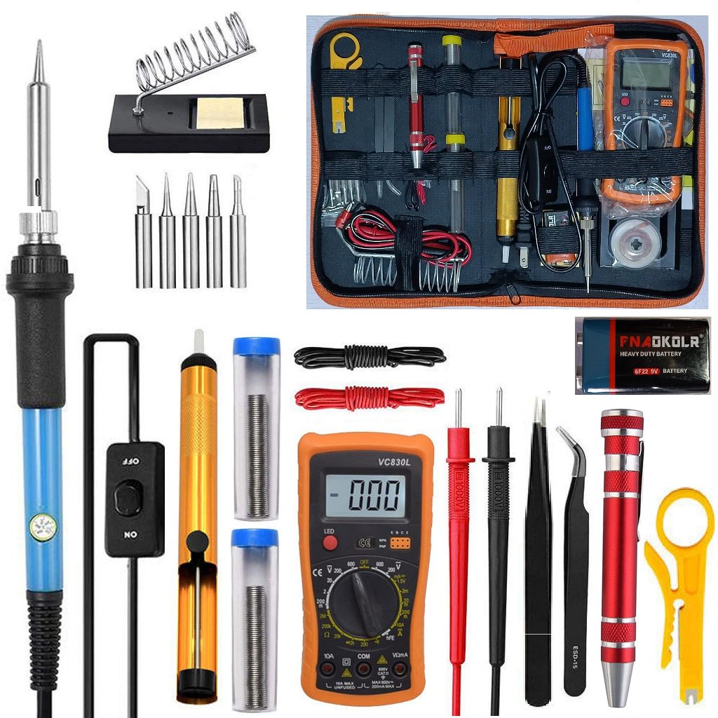 Jual Set Solder Listrik Lengkap Dengan Multimeter Iron Tool Kit 220V 60W Set Besi Elektronik Kit ...