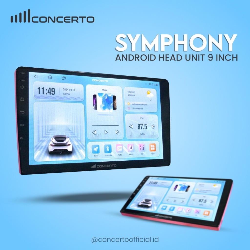 Jual Head Unit Android Concerto Symphony 9 inch,10 inch RAM 8/128 ...