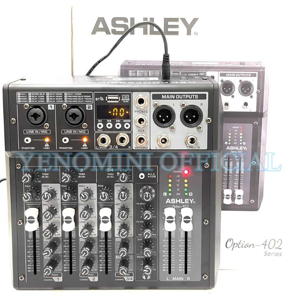 Jual Mixer Ashley Option 402 Original 4 Channel PC Soundcard option402 Mixing 4 Murah Bagus ...