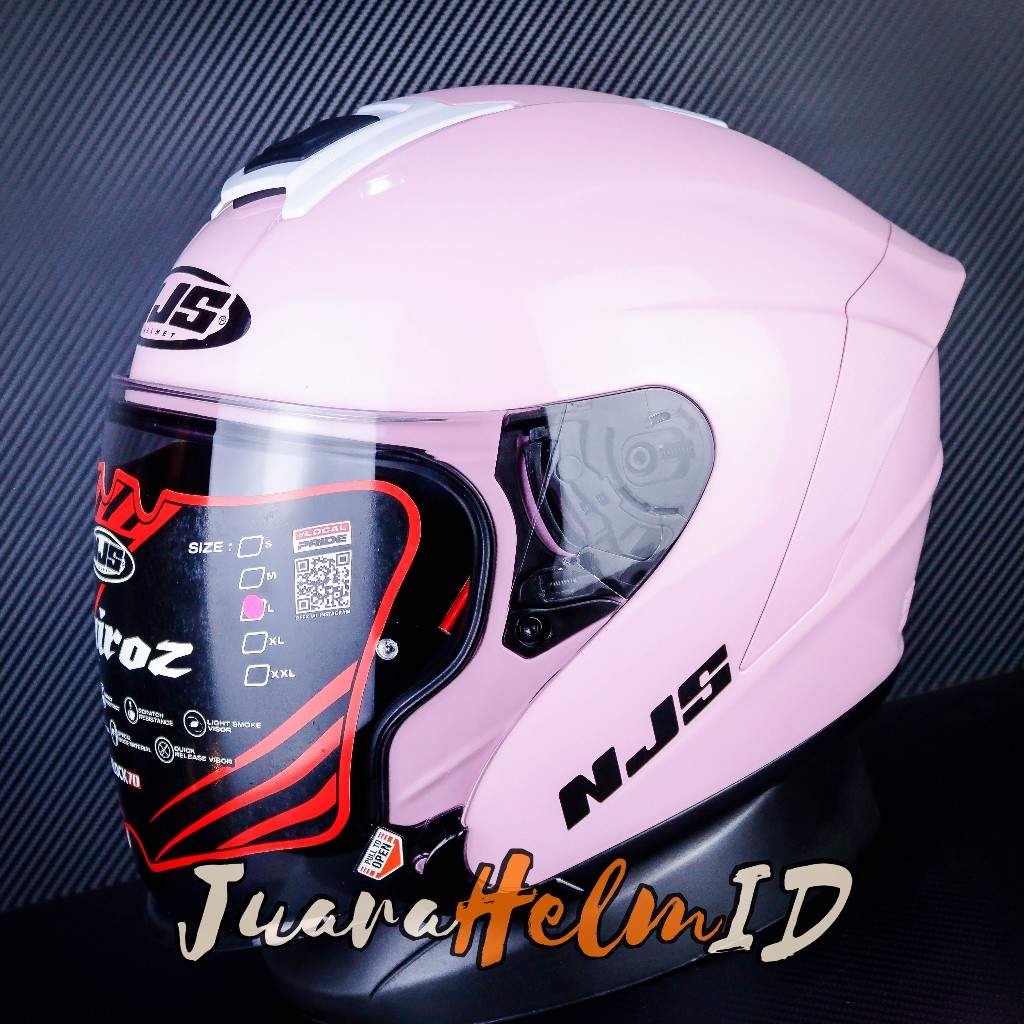 Jual NJS HELM KAIROZ SOLID | PEACH PINK | MICROLOCK | Shopee Indonesia