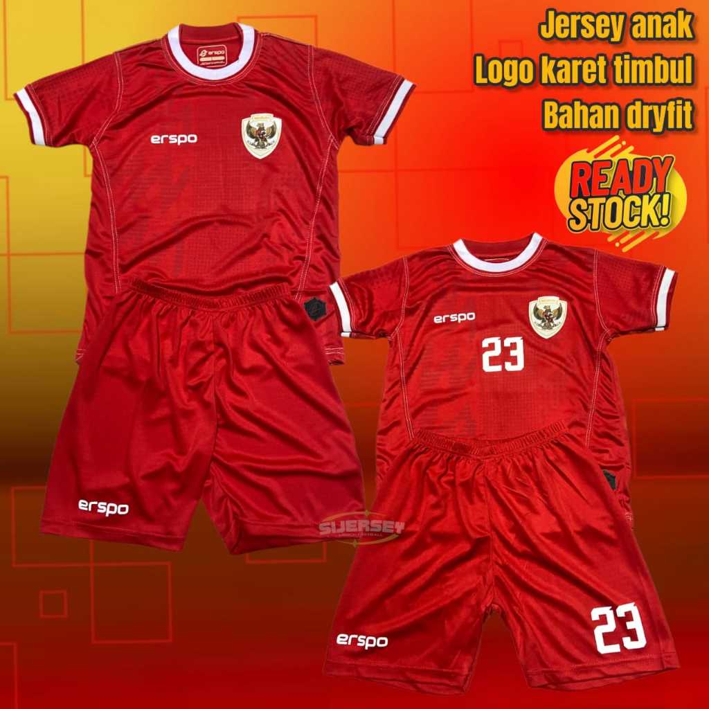 Jual JERSEY SETELAN ANAK TIMNAS INDONESIA 2023 | Shopee Indonesia