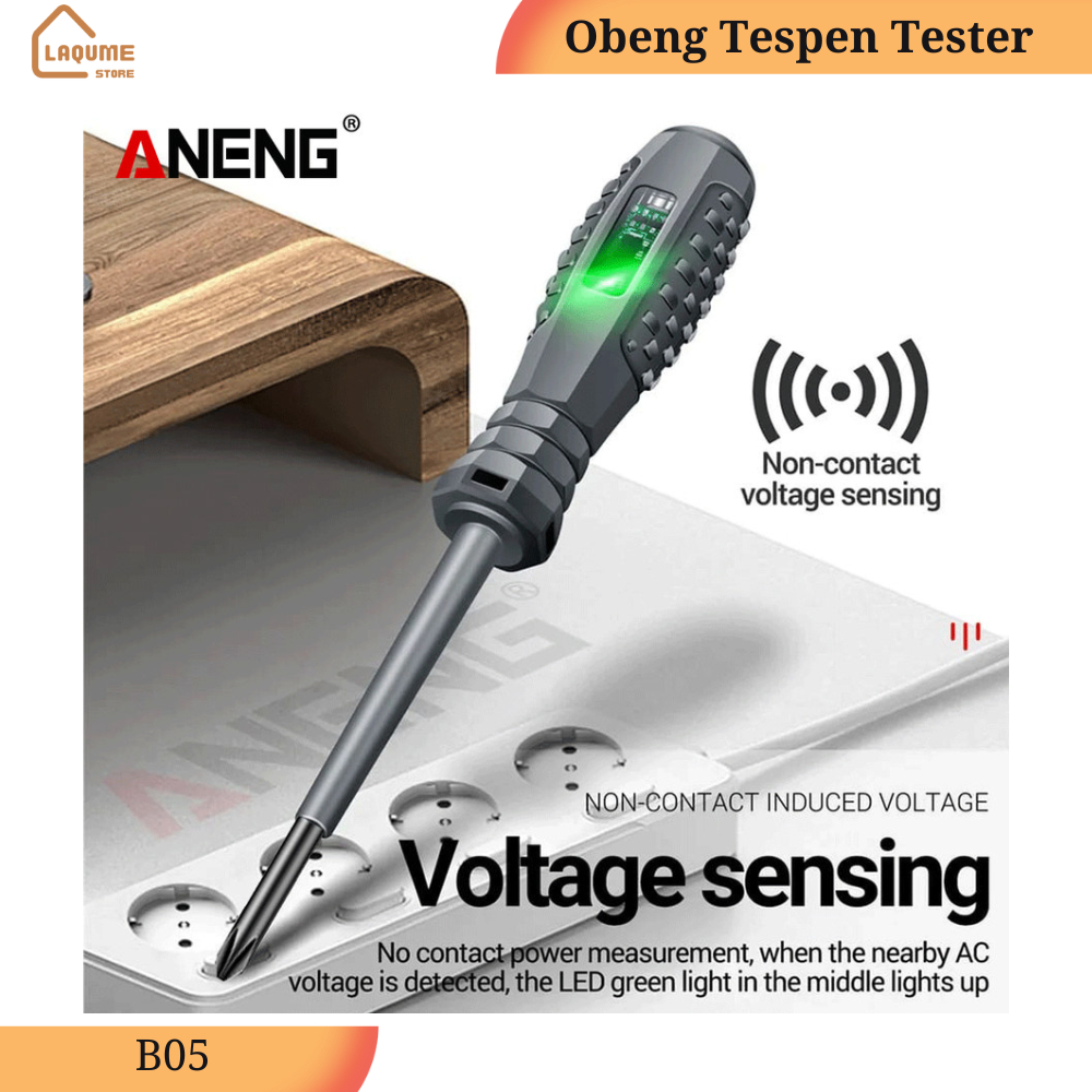 Jual Obeng Tespen Tester Pen with Dual LED Indicator Plus Cross ...