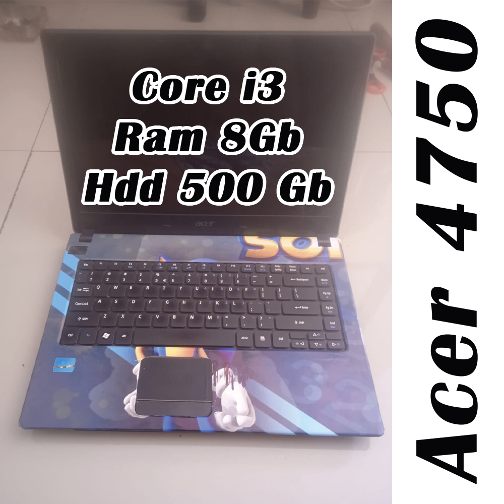 Jual Laptop Acer 4750 layar 14 in Core i3 ram 8 Gb Hdd 1 Tb bekas Used ...