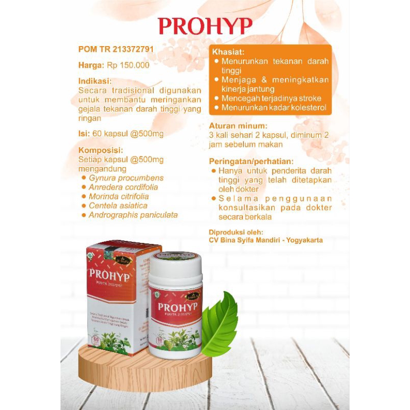 Jual PROHYP Penurun Tekanan Darah Tinggi Hipertensi | Shopee Indonesia