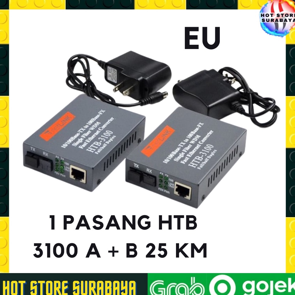 Jual Obral Meriah NETLINK HTB 31 Fiber Optical Media Converter RJ45 2KM ...