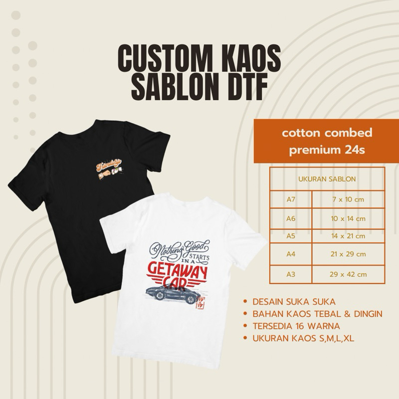 Jual TEECAMP - BAJU KAOS SABLON CUSTOM SATUAN FOTO GAMBAR NAMA TULISAN KATA - KATA DESAIN ...