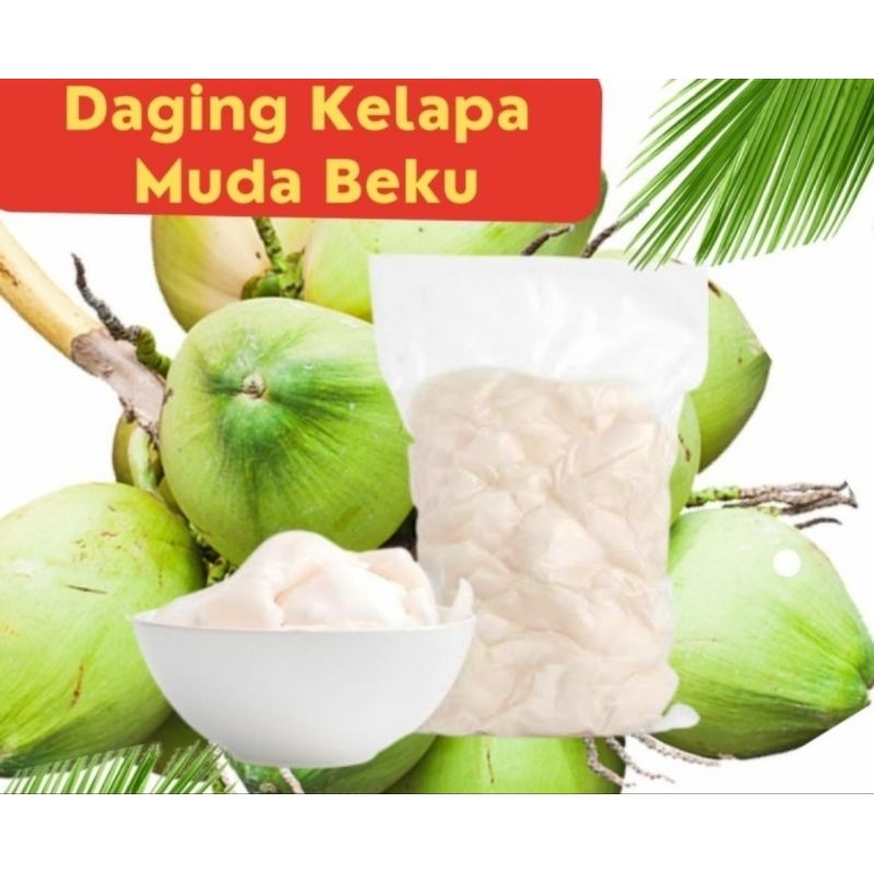 Jual ASLI TERMURAH !! 1KG DEGAN DAGING KELAPA MUDA FROZEN PREMIUM ...