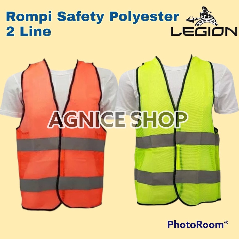 Jual Rompi Safety Polyester 2 LINE Scotchlite Safety Vest Proyek ...