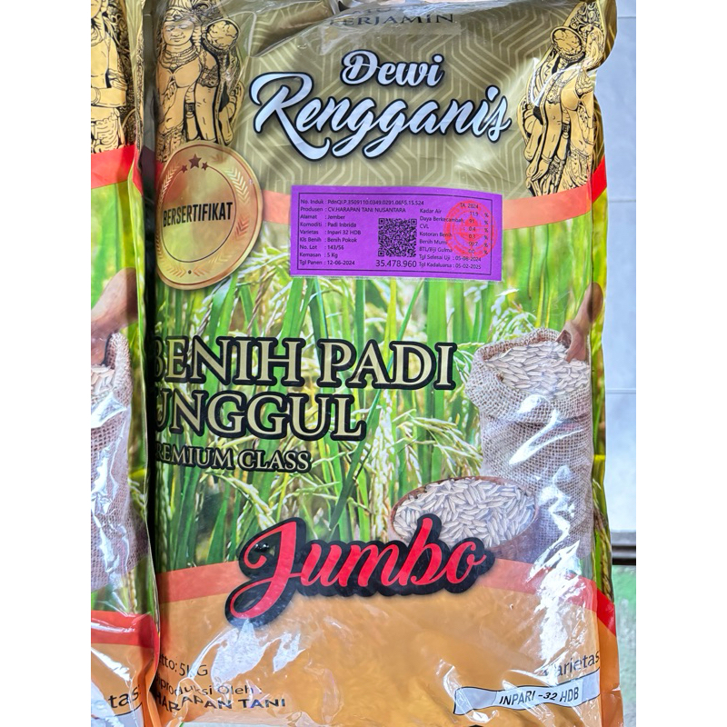 Jual Benih Padi Jumbo Premium Vatietan Inpari - 32 HBD 5kg | Shopee Indonesia