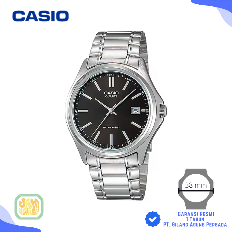 Jual JAM TANGAN PRIA CASIO MTP-1183A-1A ORIGINAL - MTP 1183A 1ADF SILVER HITAM | Shopee Indonesia