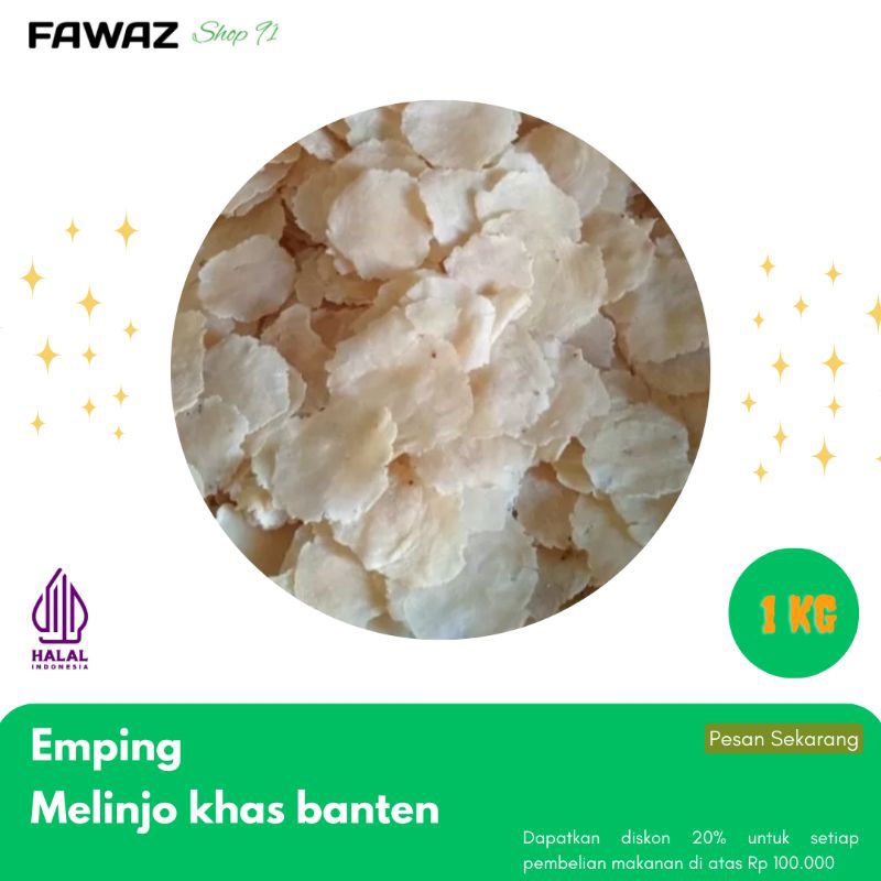 Jual (PROMO )EMPING MELINJO KHAS MENES BANTEN 1KG | Shopee Indonesia