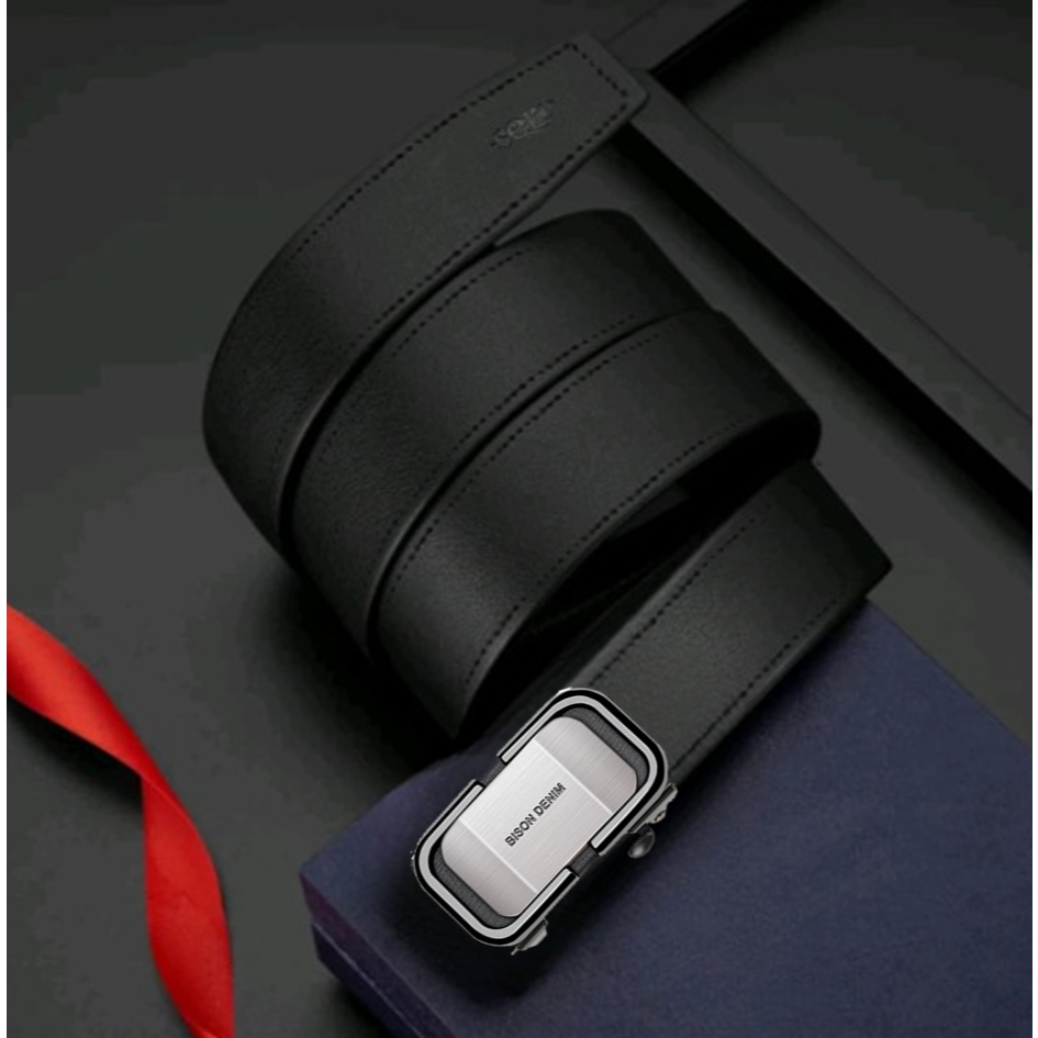 Jual Ikat Pinggang Pria Kulit SQIU Asli Kepala Gesper Bison Denim ...