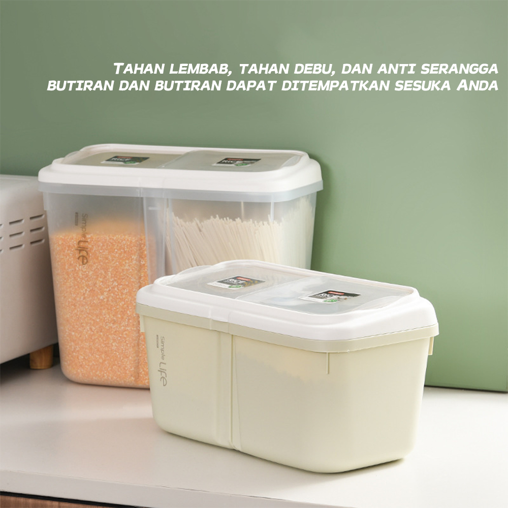 Jual Kotak penyimpanan ember nasi/kotak penyimpanan partisi tertutup ...
