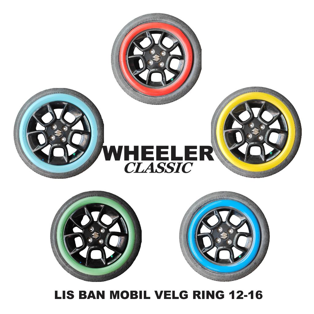 Jual Lis ban Mobil Klasik White Wall Ban Mobil Velg Ring 13-16 WHEELER ...